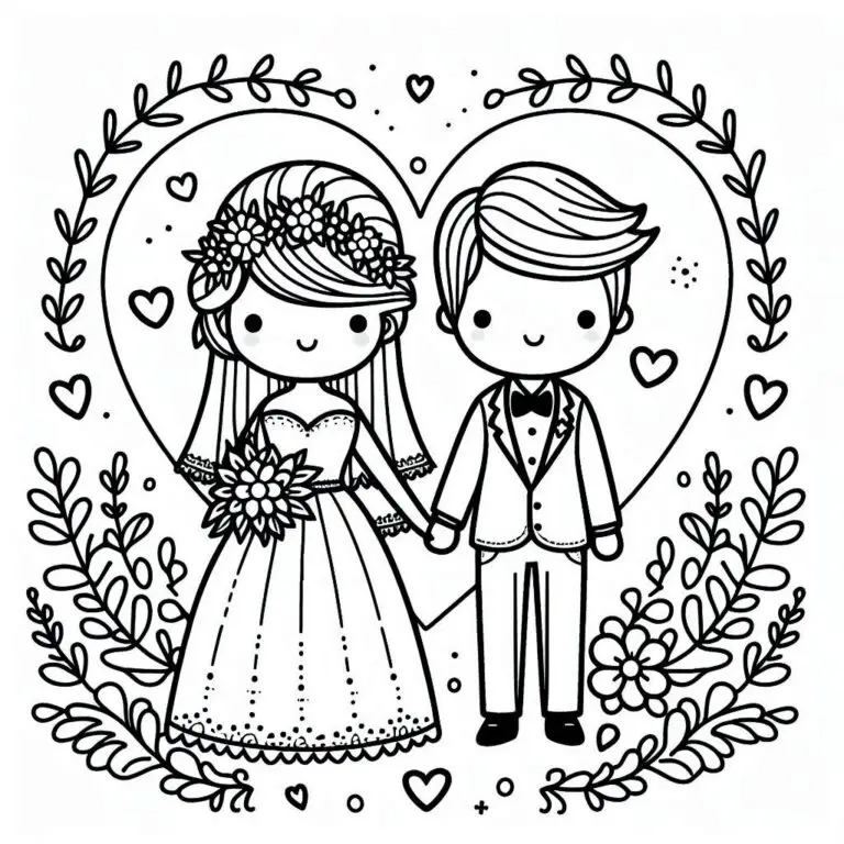 33 Dibujos de boda para colorear | Kleur-v-Kind
