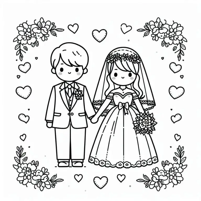 33 Dibujos de boda para colorear | Kleur-v-Kind
