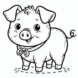 45 Desenhos porco para colorir e imprimir PDF gratis