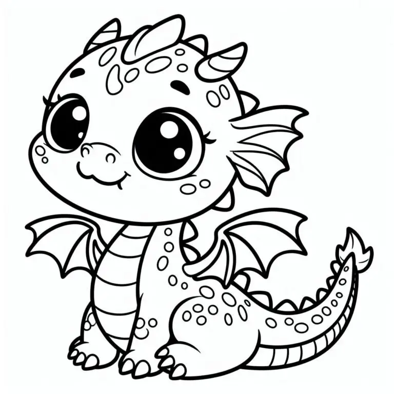 42 Dragon de colorat pentru copii (Desene imprimabile)