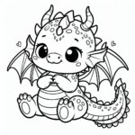 39 Dragon de colorat pentru copii (Desene imprimabile)