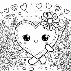 39+ Inima de colorat pentru copii (Desene imprimabile)