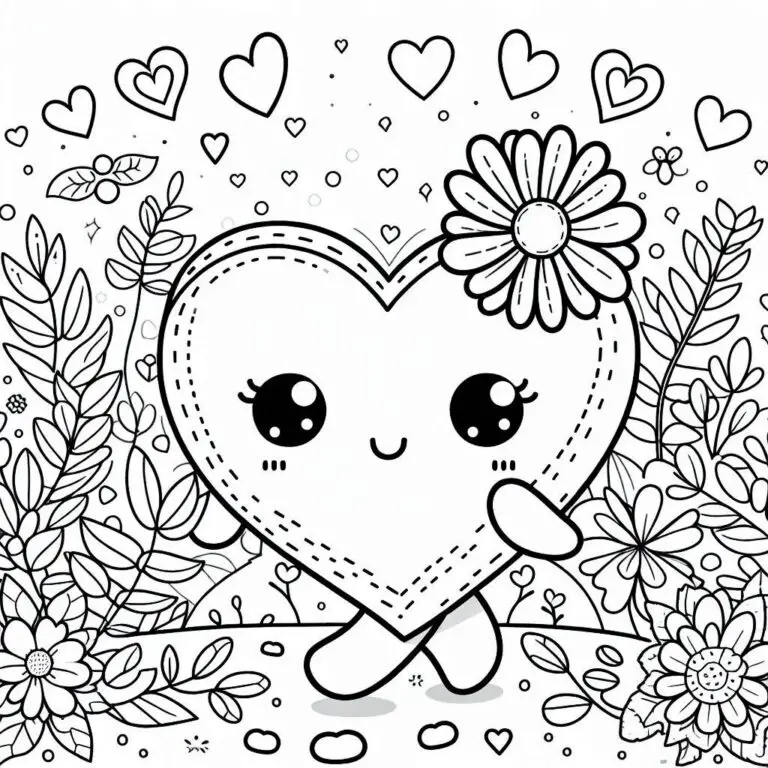 39+ Inima de colorat pentru copii (Desene imprimabile)