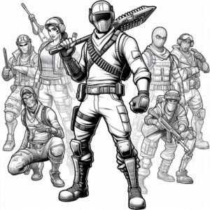 51 Fortnite de colorat pentru copii (Desene imprimabile)