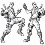 54 Fortnite de colorat pentru copii (Desene imprimabile)