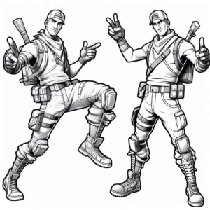 54 Fortnite de colorat pentru copii (Desene imprimabile)