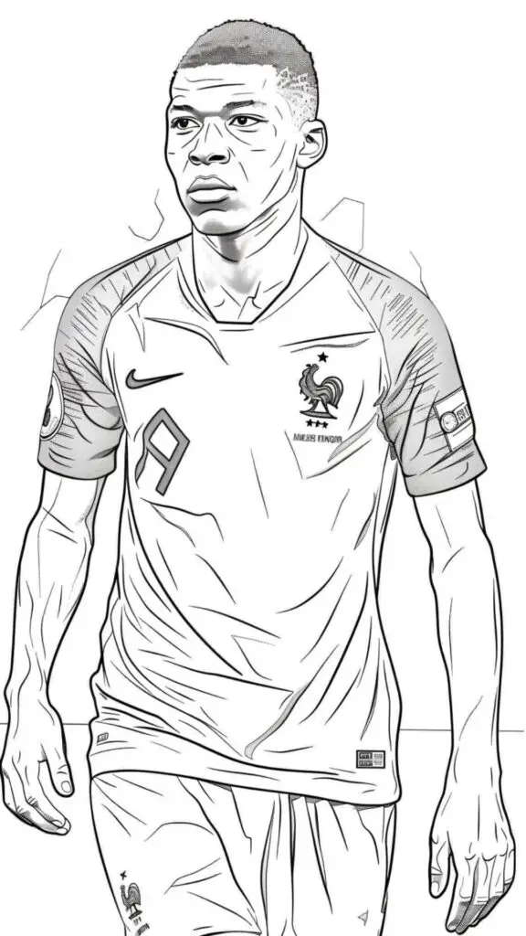 Mbappe coloring pages unique | Free Printables