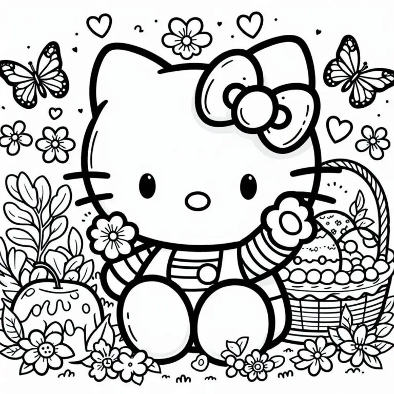 42 Desenhos Hello Kitty para colorir e imprimir PDF