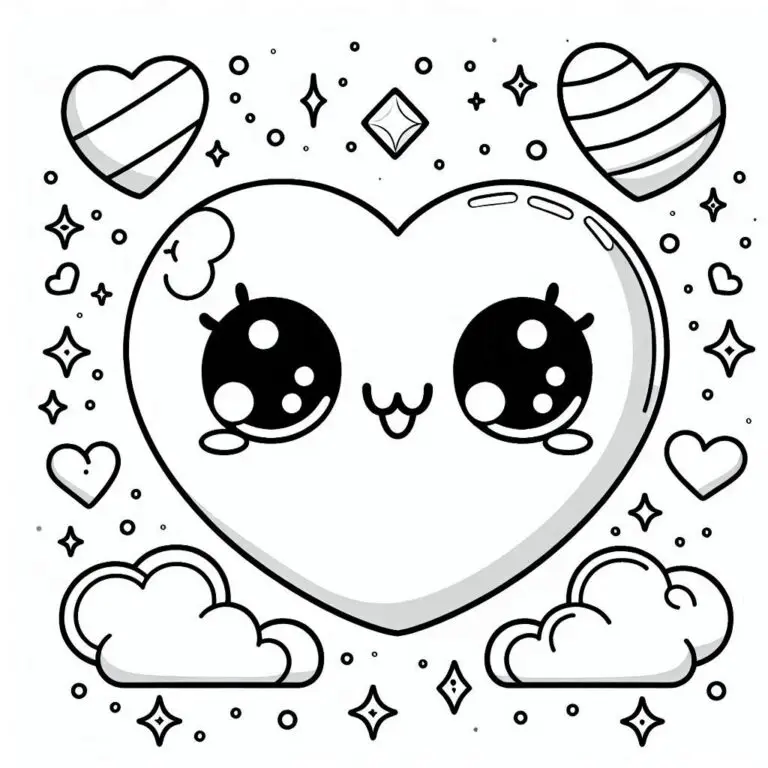 39+ Inima de colorat pentru copii (Desene imprimabile)