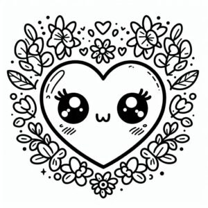 39+ Inima de colorat pentru copii (Desene imprimabile)