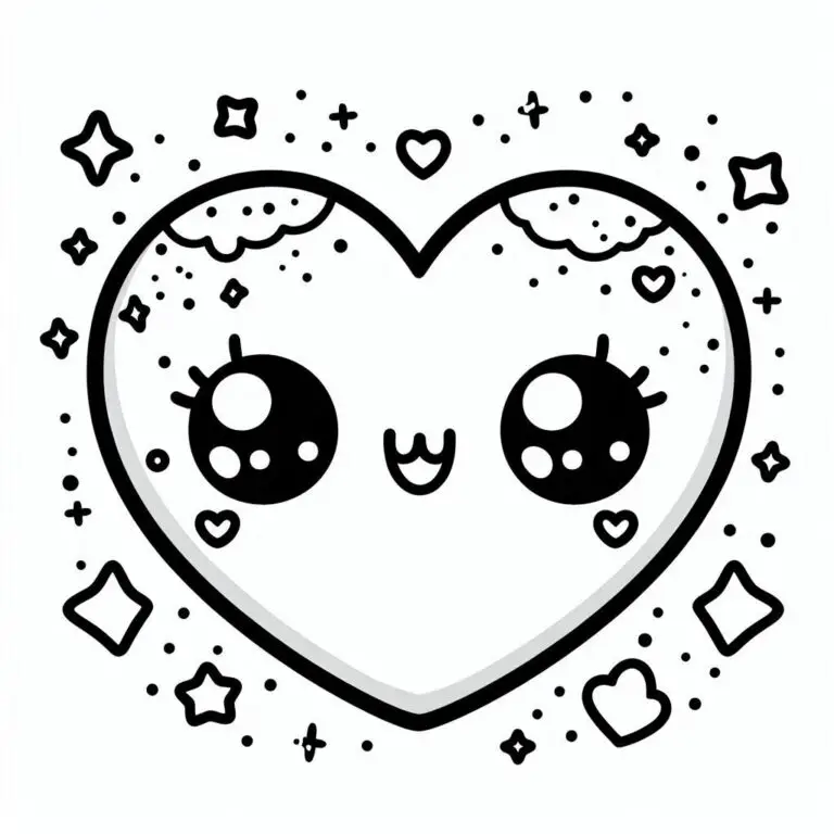 39+ Inima de colorat pentru copii (Desene imprimabile)