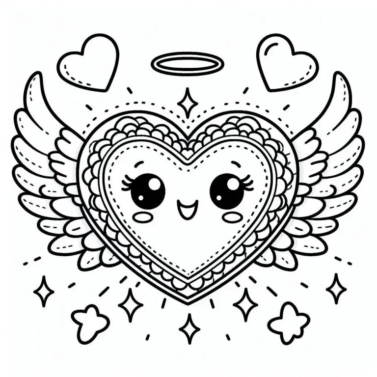 39+ Inima de colorat pentru copii (Desene imprimabile)