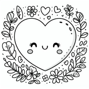 36+ Inima de colorat pentru copii (Desene imprimabile)