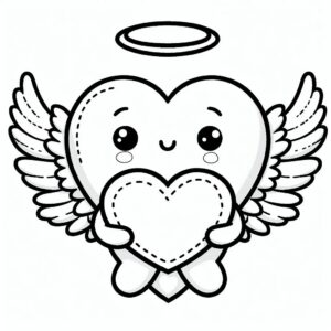 36+ Inima de colorat pentru copii (Desene imprimabile)