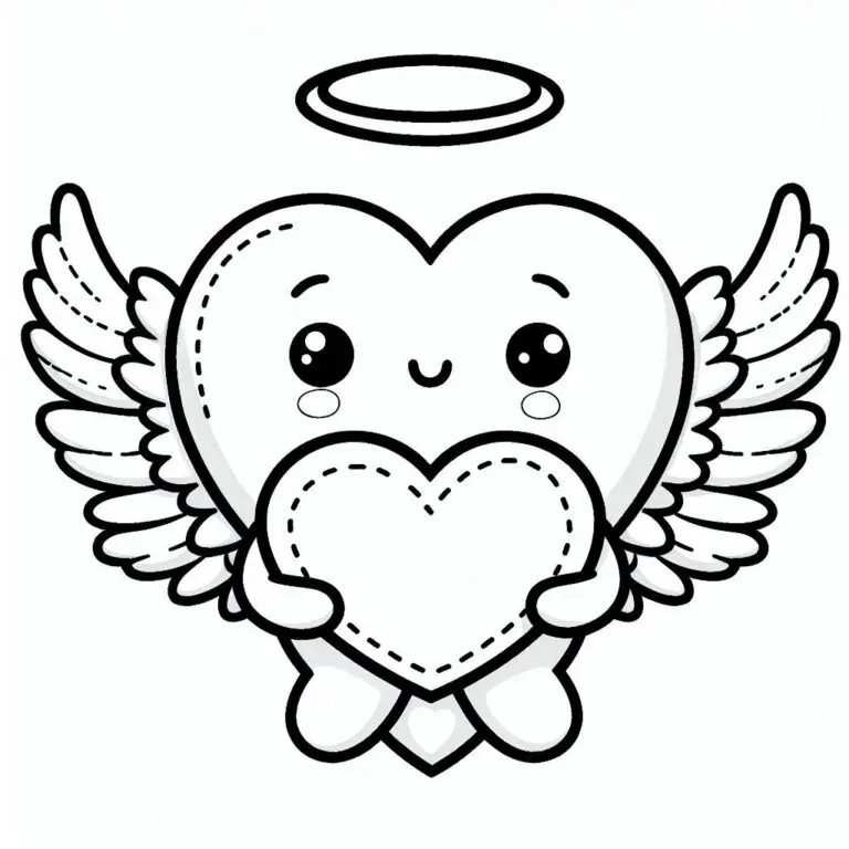 36+ Inima de colorat pentru copii (Desene imprimabile)