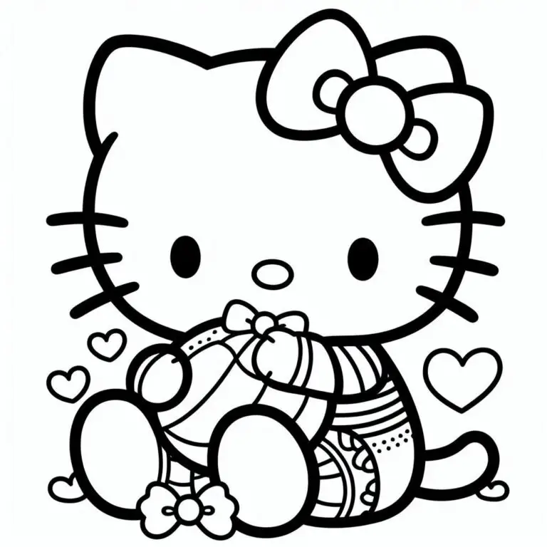 39 Hello kitty Omalovánky unikátní k vytisknutí PDF zdarma
