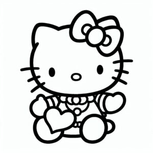 36 Hello Kitty da colorare unico e stampare PDF gratuita