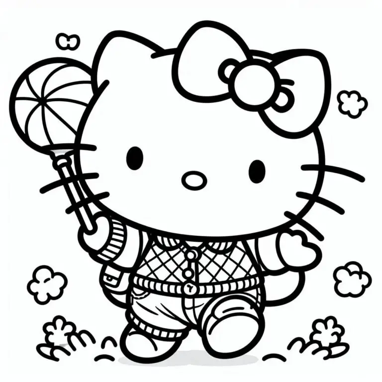 36 Hello Kitty de colorat pentru copii (Desene imprimabile)