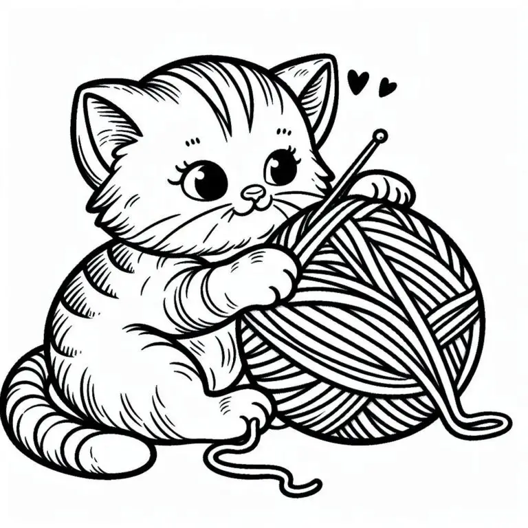 69 Dibujo de gatito para colorear | dibujos para imprimir