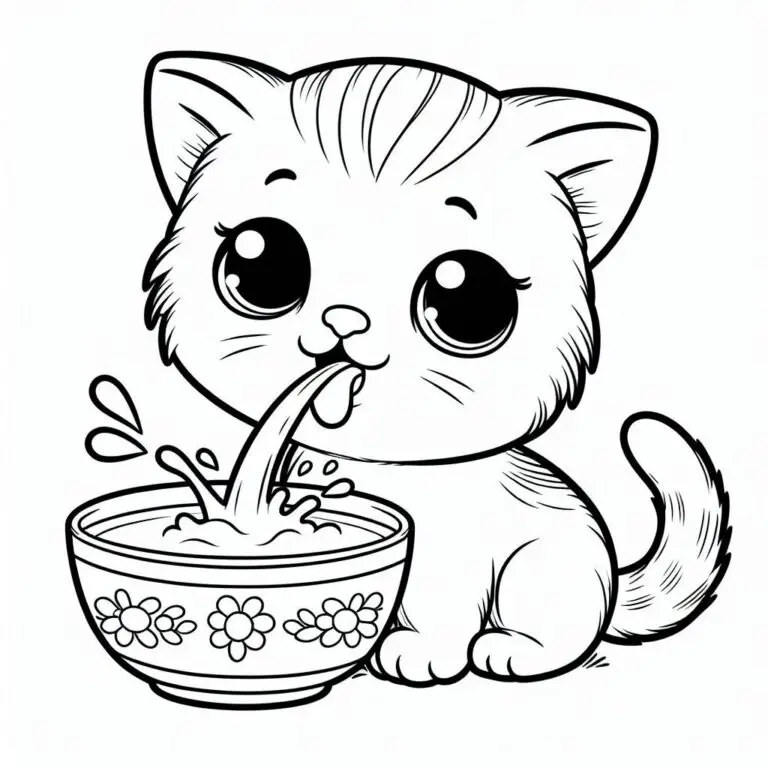 69 Dibujo de gatito para colorear | dibujos para imprimir