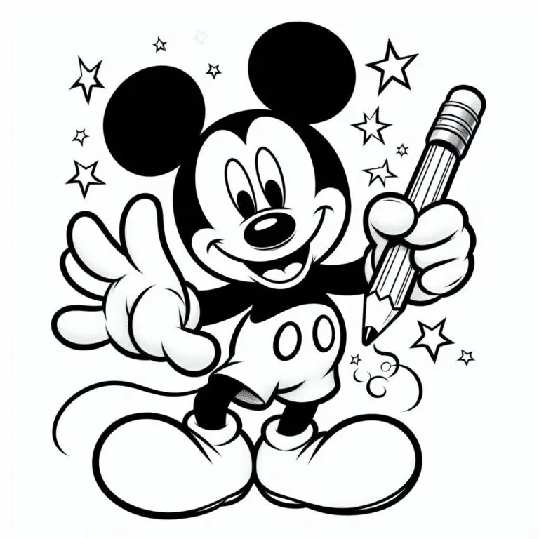 84 Mickey mouse Omalovánky unikátní k vytisknutí PDF