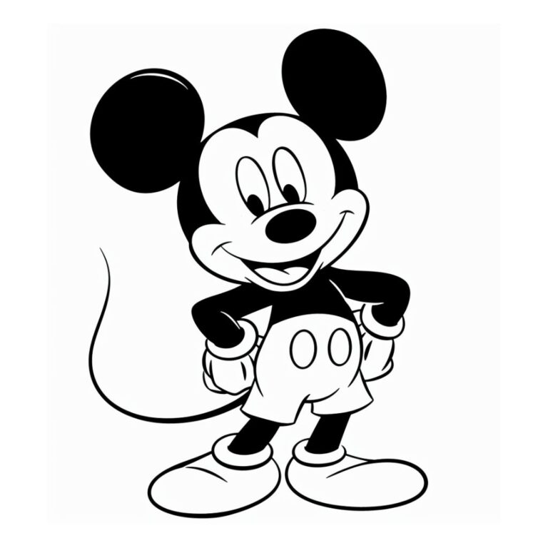 81 Mickey mouse de colorat pentru copii (Desene imprimabile)