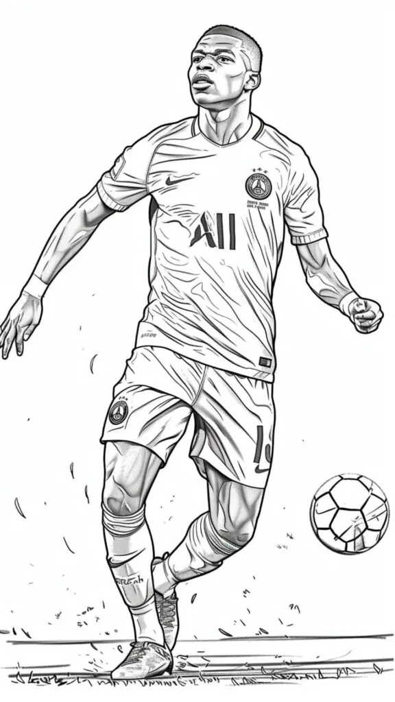 Mbappe coloring pages unique | Free Printables