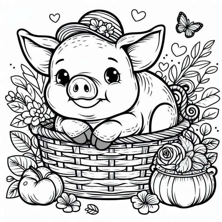 42 Kolorowanki ze świnią do druku darmowe PDF