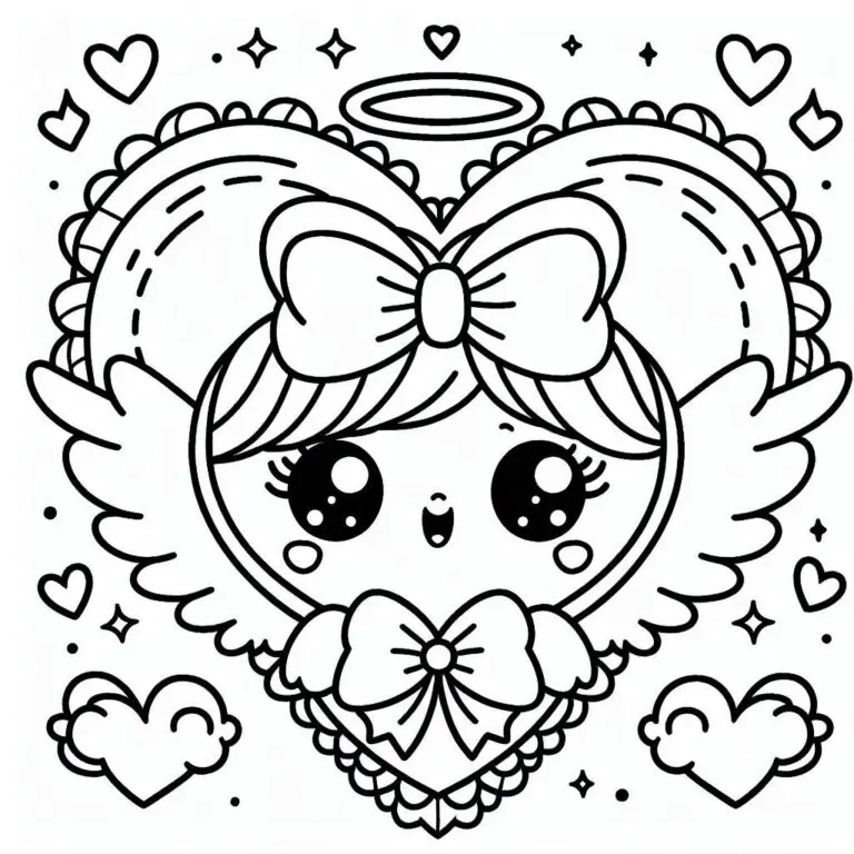 33+ Inima de colorat pentru copii (Desene imprimabile)