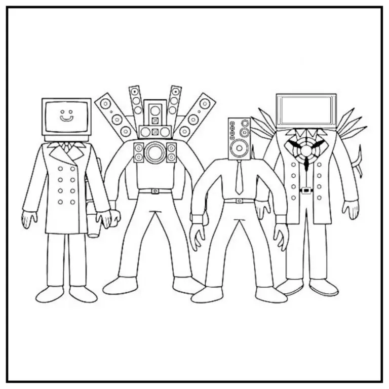 27 Skibidi toaleta Omalovánky unikátní k vytisknutí PDF