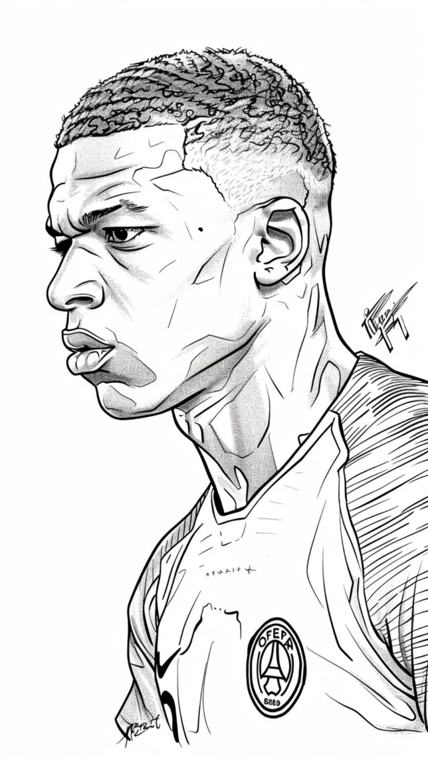 Mbappe coloring pages unique | Free Printables