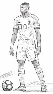 Mbappe coloring pages unique | Free Printables