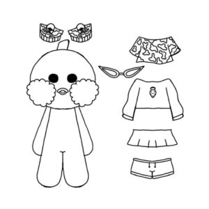 30 Paper duck da colorare unico e stampare PDF gratuita