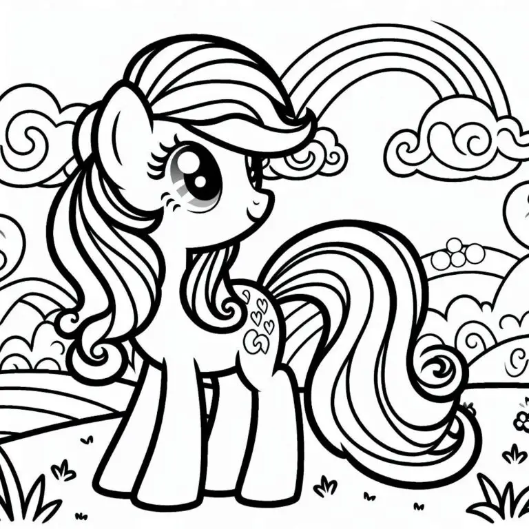 57 My little pony da colorare unico e stampare PDF gratuita