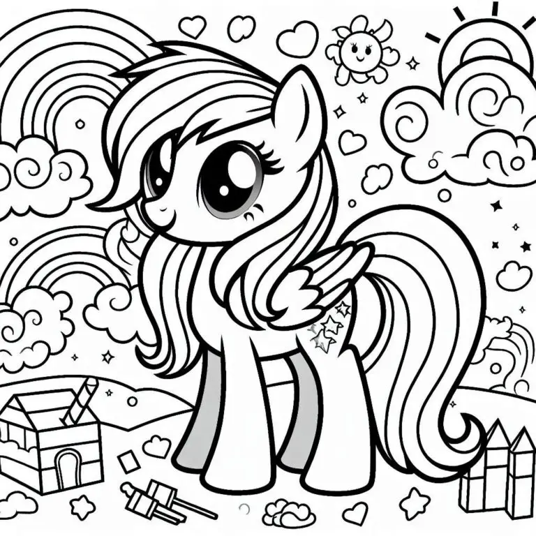 54 My little pony da colorare unico e stampare PDF gratuita