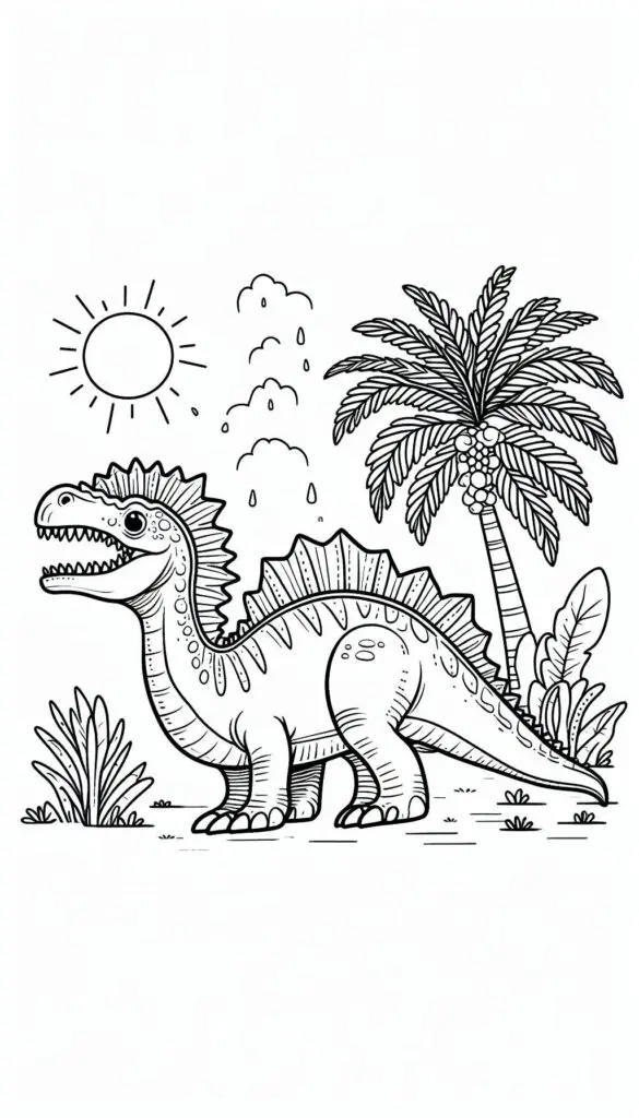 63 Dinozaur de colorat pentru copii (Desene imprimabile)