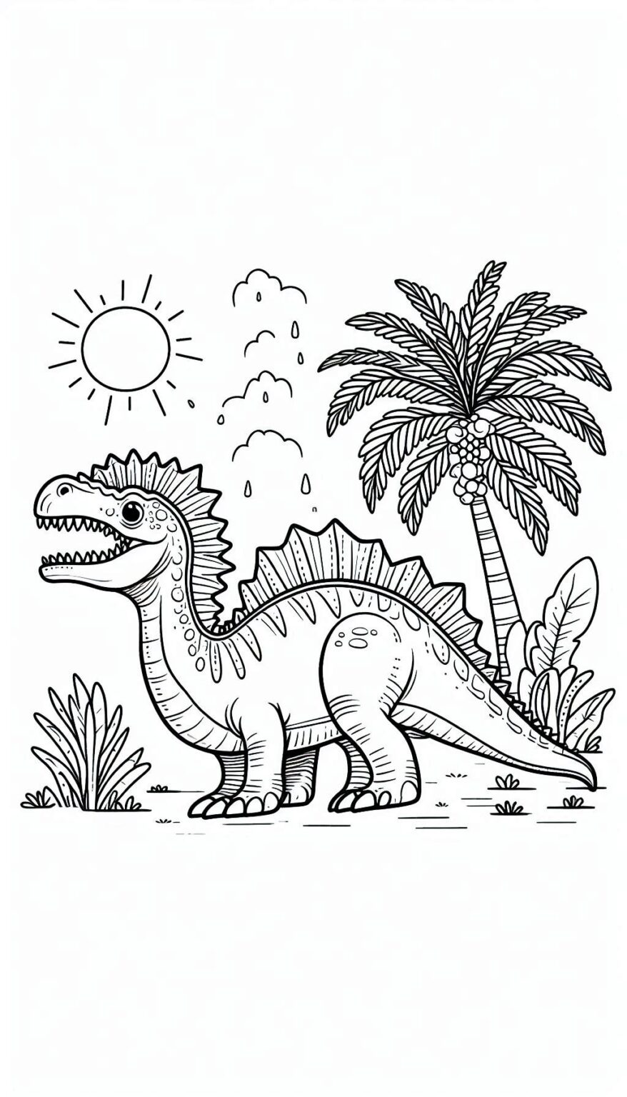 63 Dinozaur de colorat pentru copii (Desene imprimabile)
