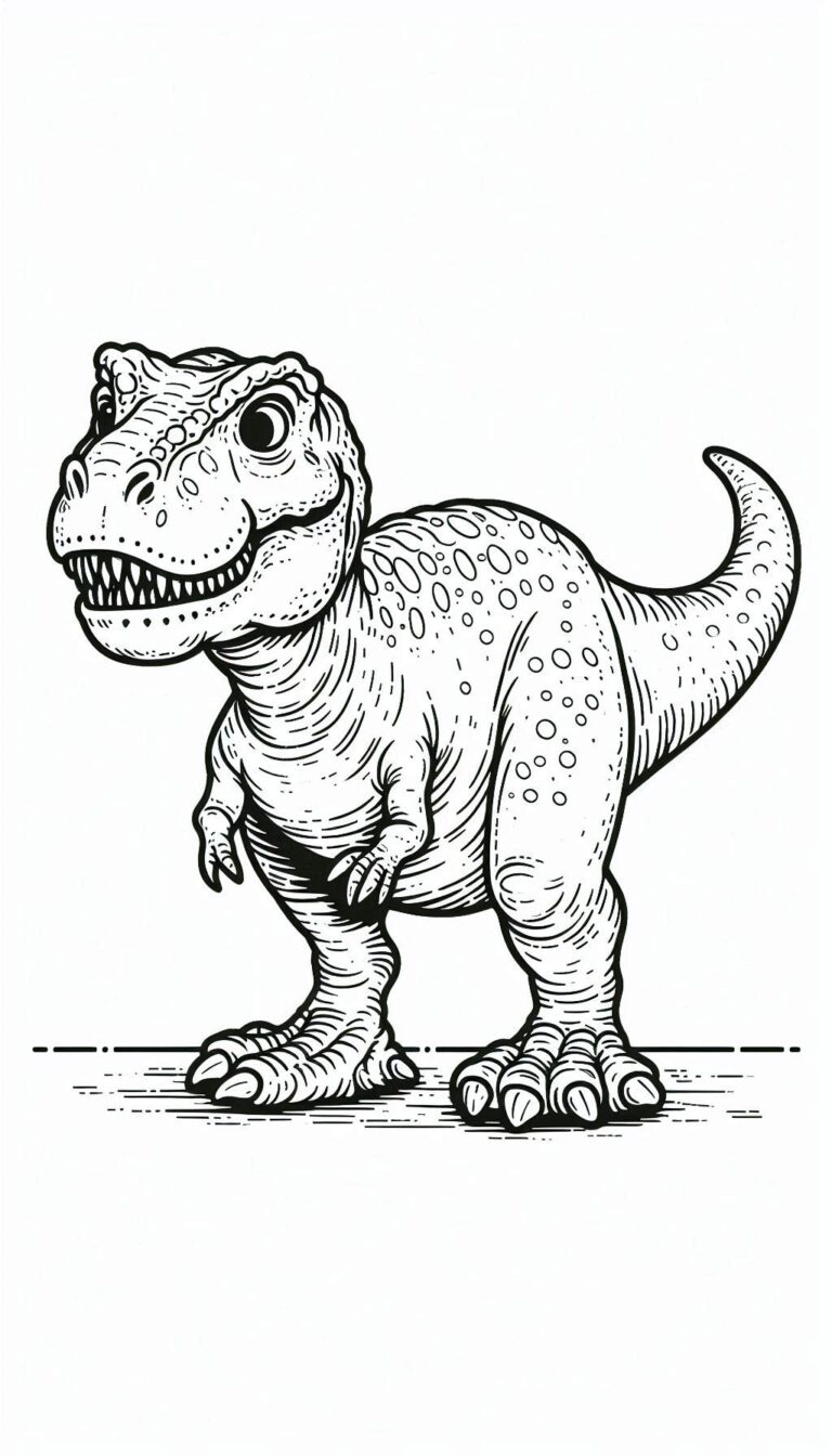 63 Dinozaur de colorat pentru copii (Desene imprimabile)