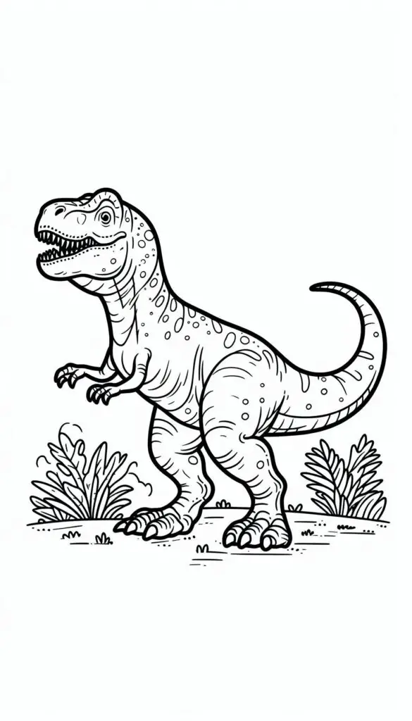 60 Dinozaur de colorat pentru copii (Desene imprimabile)