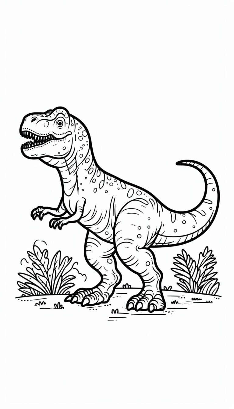 63 Dinozaur de colorat pentru copii (Desene imprimabile)