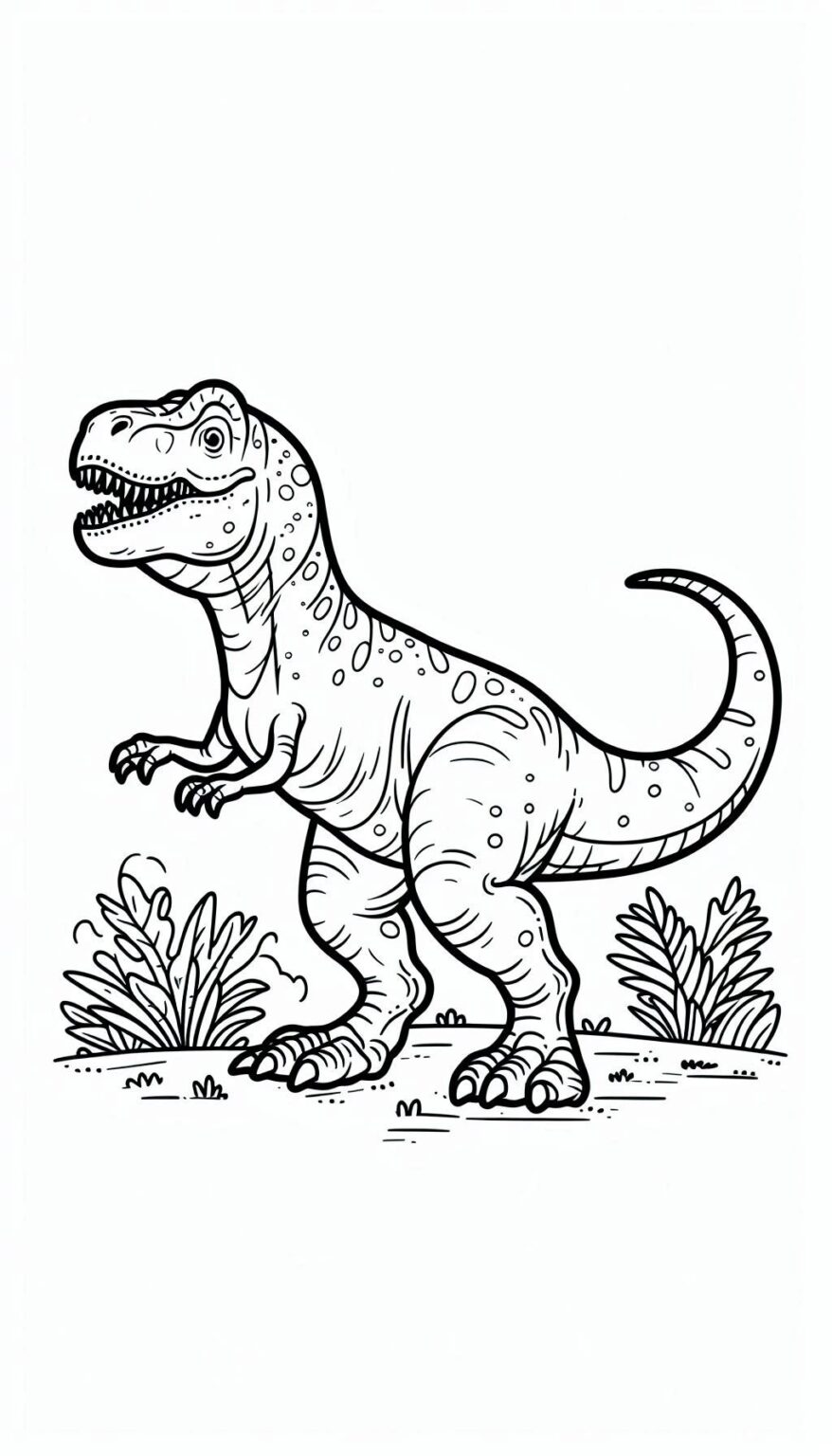 63 Dinozaur de colorat pentru copii (Desene imprimabile)