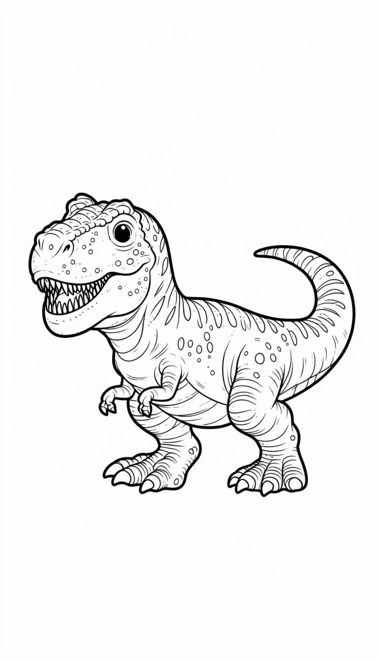 60 Dinozaur de colorat pentru copii (Desene imprimabile)