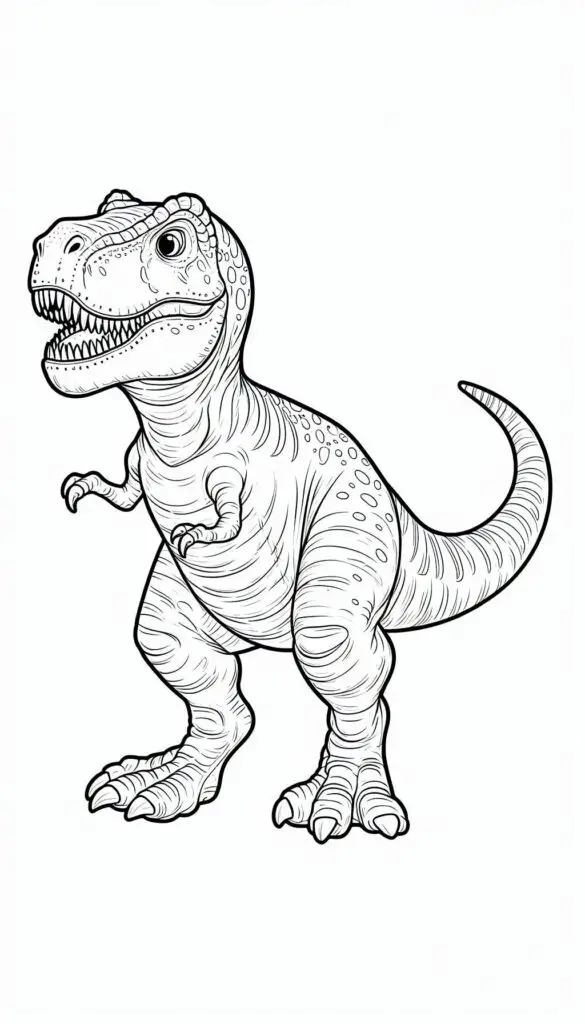 60 Dinosaurie målarbilder för barn utskrivbar PDF gratis