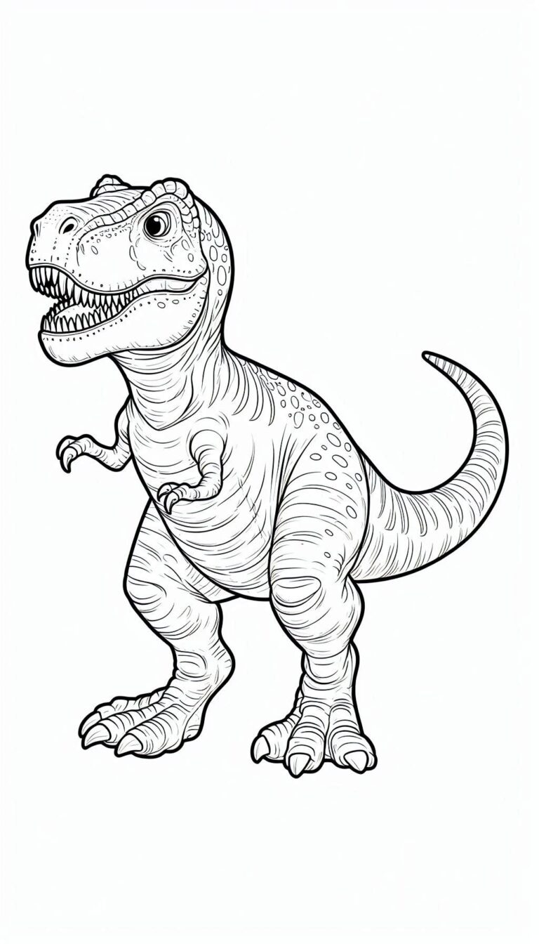 60 Dinosaur Tegninger Farvelægning Printbar gratis PDF