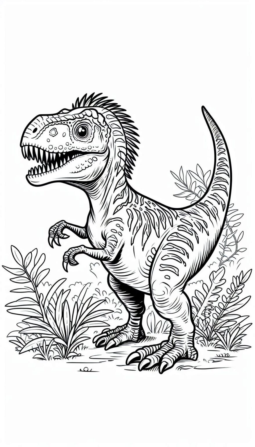 60 Dinosauri da colorare unico e stampare PDF gratuita