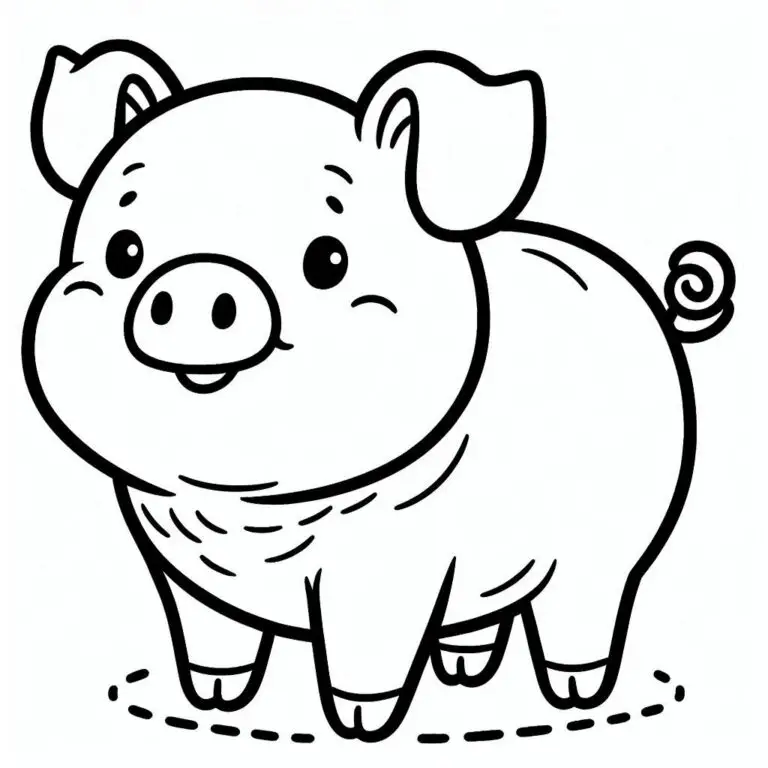 36 Dibujos de cerdo para colorear | Kleur-v-Kind