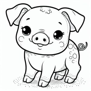 36 Maiale da colorare unico e stampare PDF gratuita