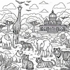 60 Dello zoo da colorare unico e stampare PDF gratuita