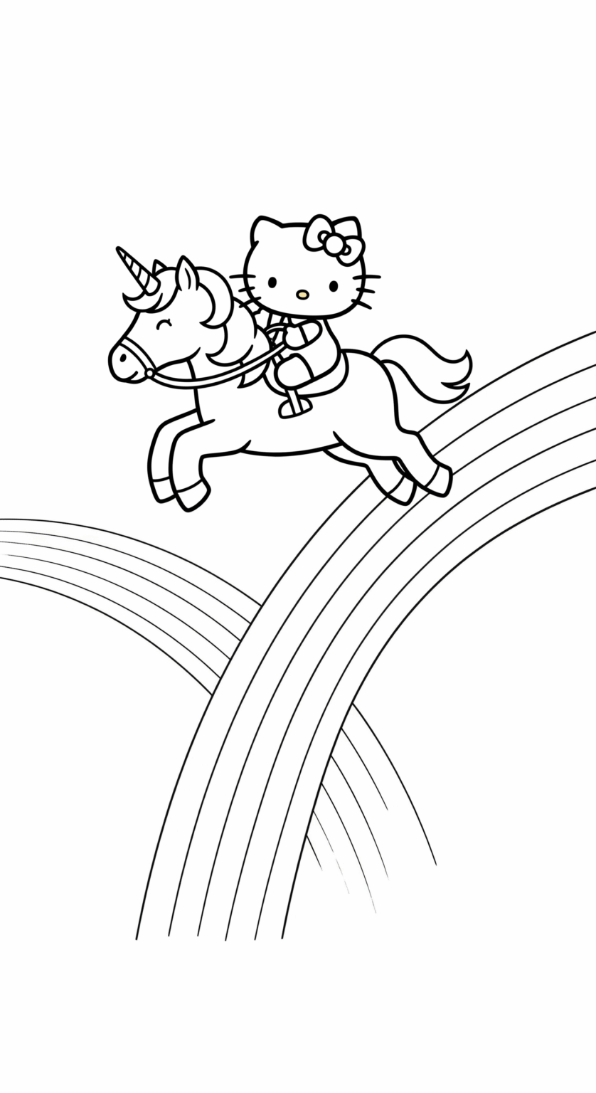 42 Hello Kitty da colorare unico e stampare PDF gratuita