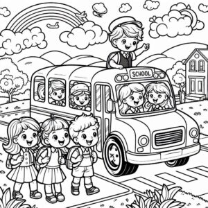 45 School Trip Coloring Page Unique | Download And Print Drawing